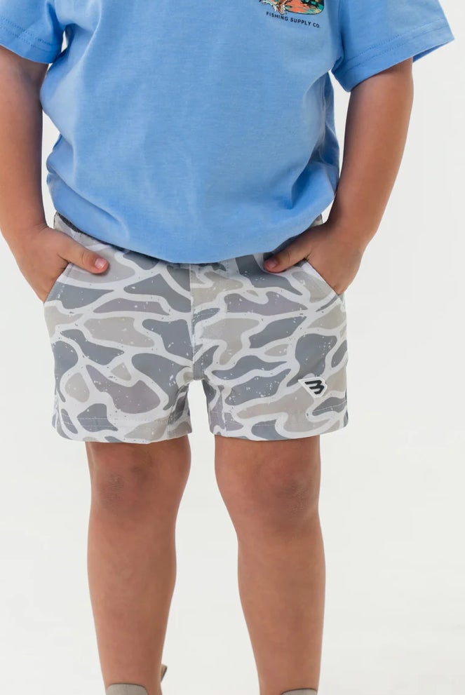 Youth Athletic Short - White Camo by Burlebo | CrossRail Apparel & Tack