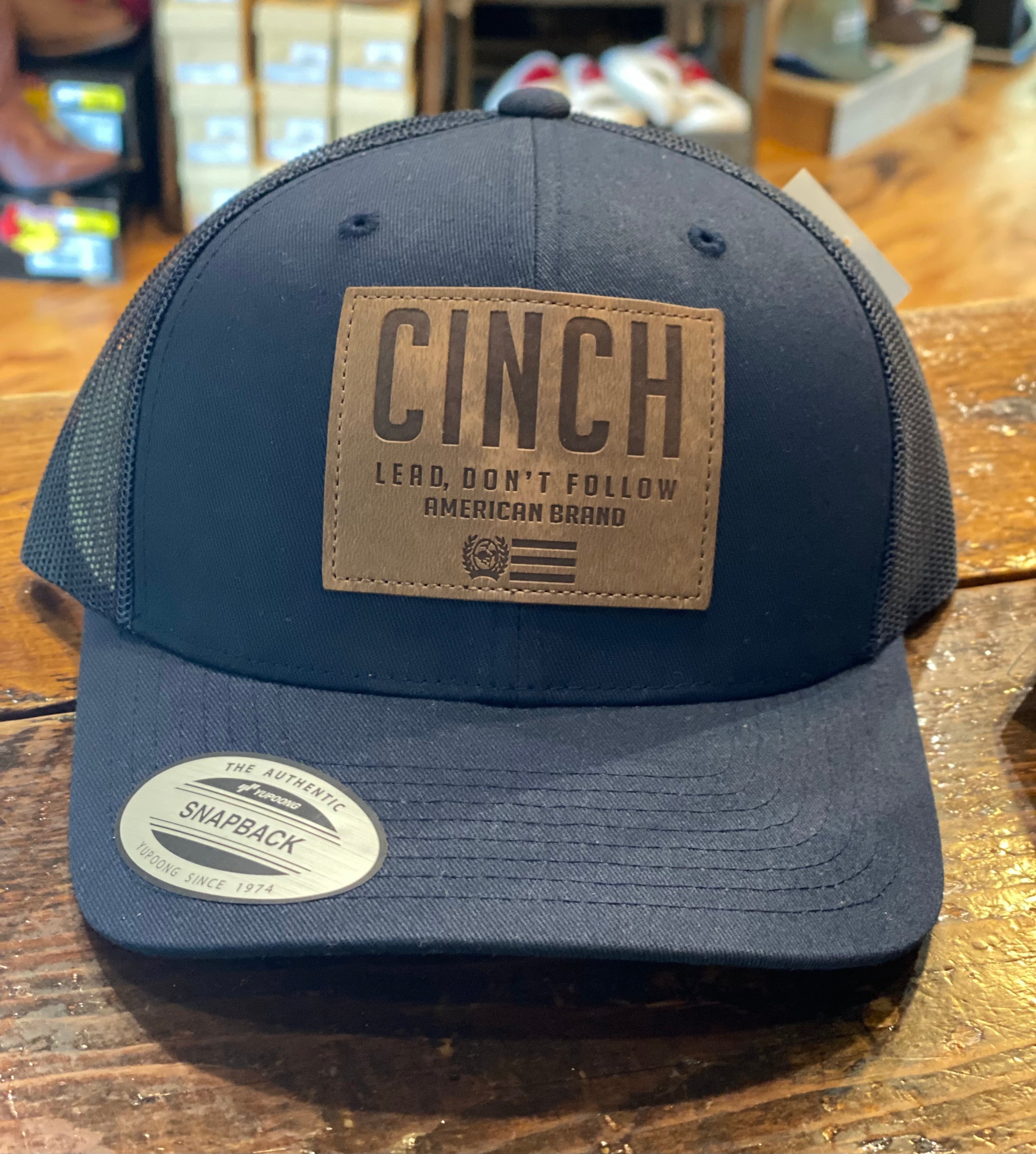 Cinch Leather Logo Patch Hat | CrossRail Apparel & Tack